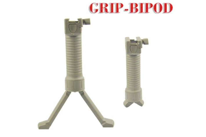 Tan/Sand Color Mil Spec Grip + bipod, Rifle ForeGrip for Sal