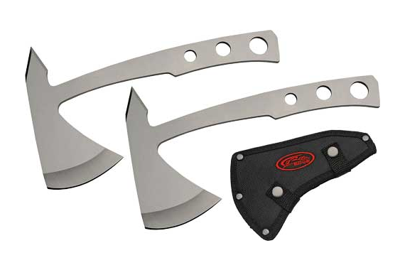 Szco Rite Edge 2pc Throwing Ax - Set 4" Blade W-nylon Sheath