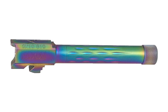 Faxon Fits Glock 19 Barrel 9mm - Flame Flute Threaded Chamel