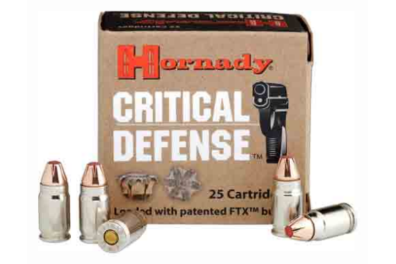 Hornady Critical Defense 40sw - 20rd 10bx/cs 165gr Ftx for S