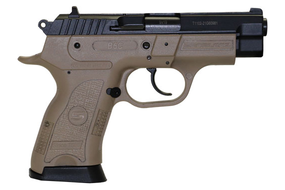 Sar Usa B6c Compact Pistol 9mm - 3.8" Bbl 13rd Fde/black for