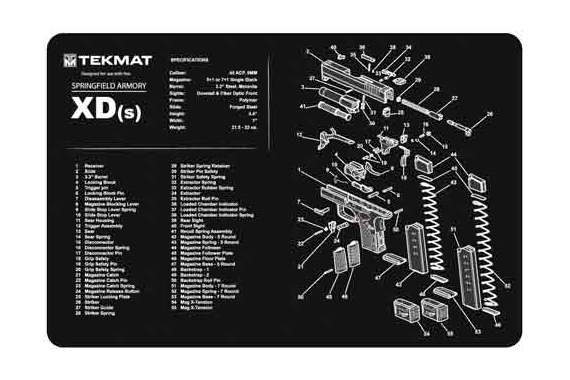 Tekmat Armorers Bench Mat - 11"x17" Springfield Xds Pistol f