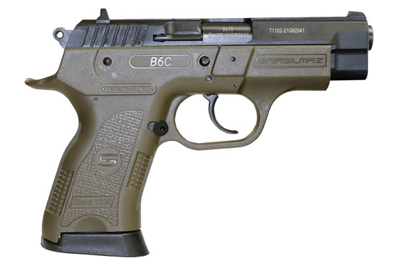 Sar Usa B6c Compact Pistol 9mm - 3.8" Bbl 13rd Od Green-blac